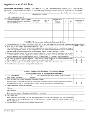 Fillable Online Application for Child Rider Fax Email Print - pdfFiller