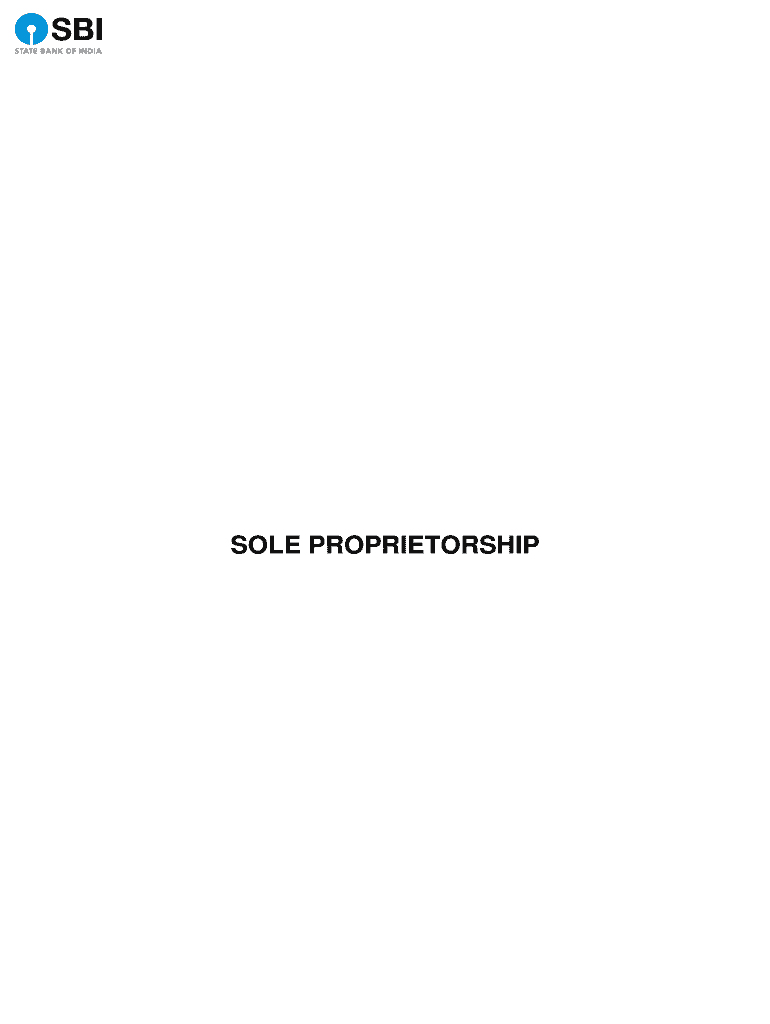 Fillable Online SOLE PROPRIETORSHIP - bsbisingcomb Fax Email Print ...