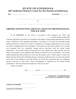 Fillable Online OrderAppointingHealthProfessional.doc Fax Email Print ...
