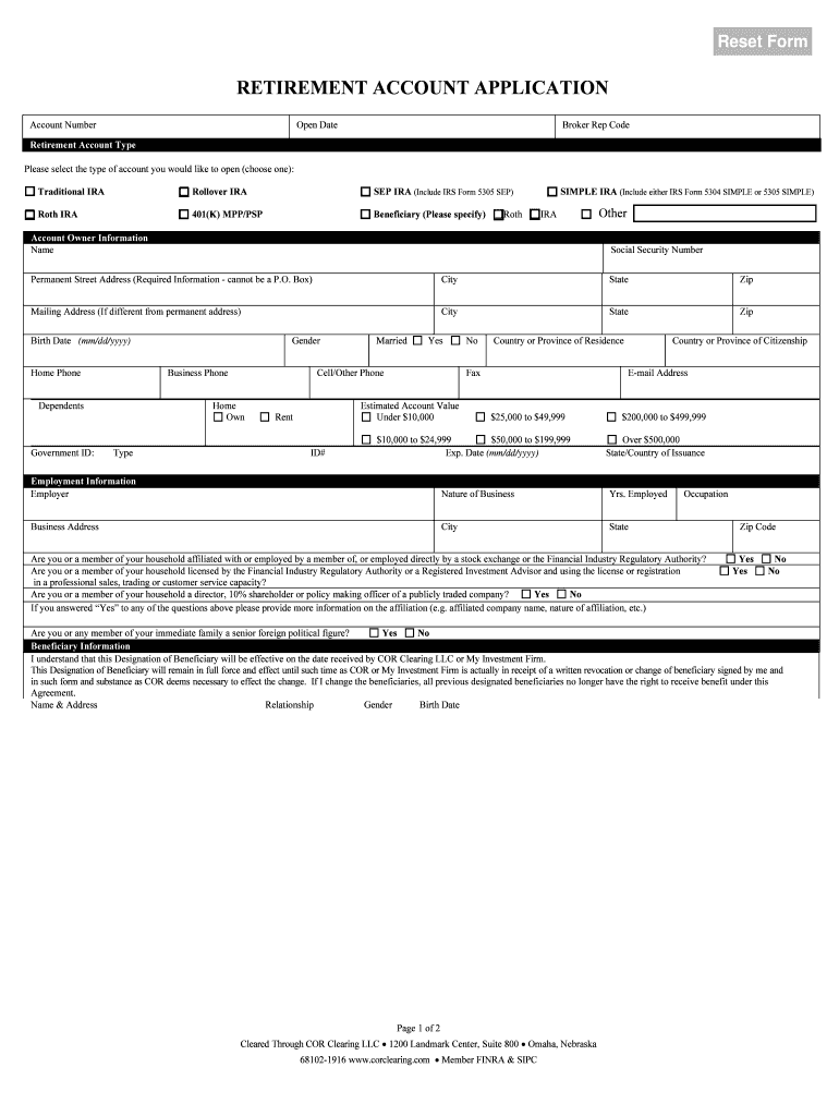 Fillable Online SEP IRA (Include IRS Form 5305 SEP) Fax Email Print ...