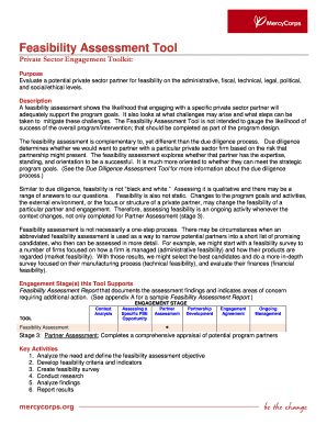 Fillable Online Feasibility Assessment Tool Fax Email Print - pdfFiller