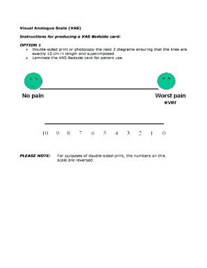 Fillable Online Visual Analogue Scale (VAS) Fax Email Print - pdfFiller