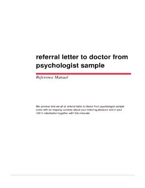 Fillable Online Referral letter to doctor from psychologist sample Fax ...