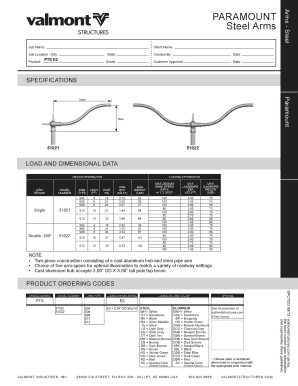 Fillable Online PARAMOUNT Steel Arms - az276019vomsecndnet Fax Email ...