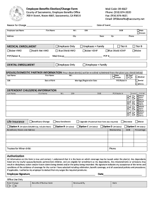 Fillable Online MEDICAL ENROLLMENT Employee Only Employee Family Tier A ...