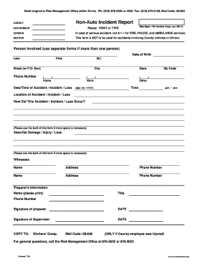 Fillable Online Incident Report rev 7-08xls Fax Email Print - pdfFiller