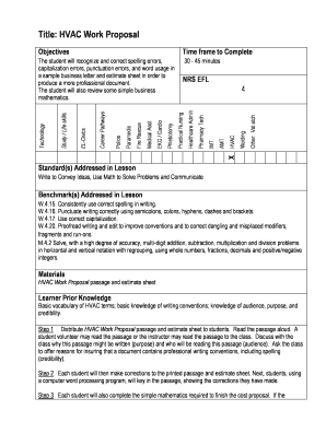 Fillable Online Title: HVAC Work Proposal Fax Email Print - pdfFiller