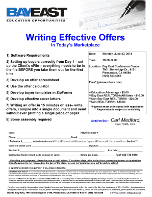 Fillable Online Writing Effective Offers in Todays Marketplace 6-23pub ...