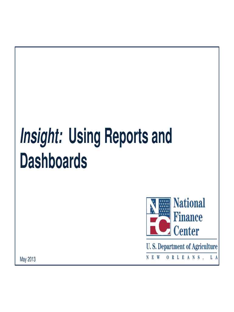 Fillable Online Insight: Using Reports and Fax Email Print - pdfFiller