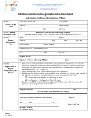 Individuals Controlled Substance Prescription History Report - Fill and ...
