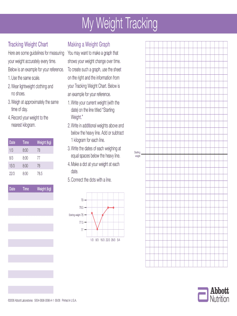 Fillable Online My Weight Tracking Fax Email Print - pdfFiller