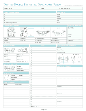 Fillable Online Dento-Facial Esthetic Diagnosis Form Fax Email Print ...