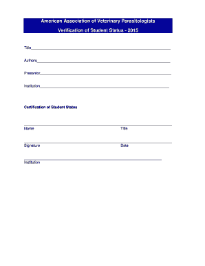 Fillable Online Certification of Student Status Fax Email Print - pdfFiller