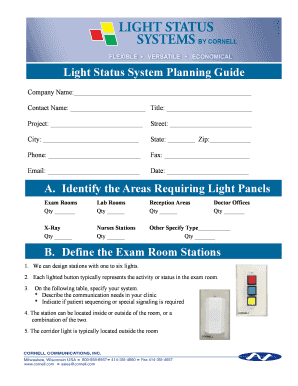Fillable Online Light Status System Planning Guide Fax Email Print ...