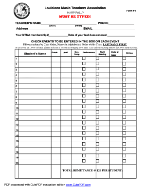 Fillable Online lmta Form 4 Teachers List edit aug - blmtaorgb Fax ...