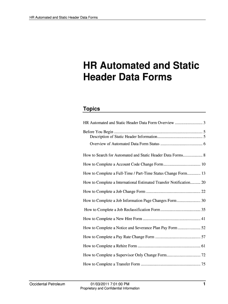 Fillable Online HR Automated and Static Data Forms HR Automated and ...