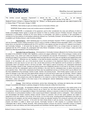 Fillable Online Omnibus Account Agreement - Linn amp Associates Fax ...