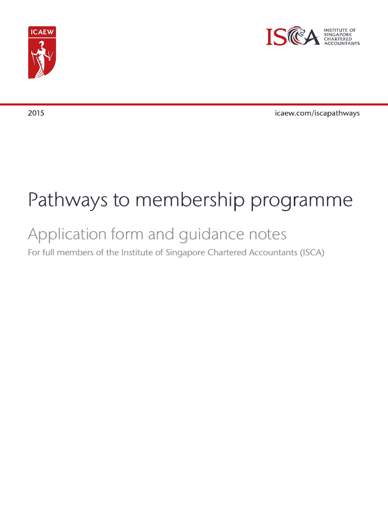 Fillable Online Pathways to membership programme - ICAEW Fax Email ...