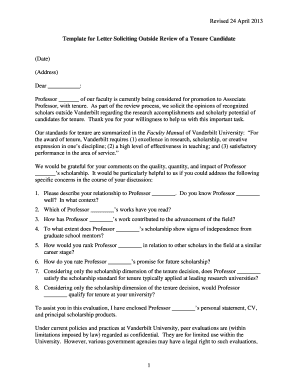 Fillable Online peabody vanderbilt Template for Letter Soliciting ...