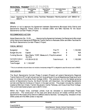 Fillable Online Approving the Electric Utility Facilities Relocation ...