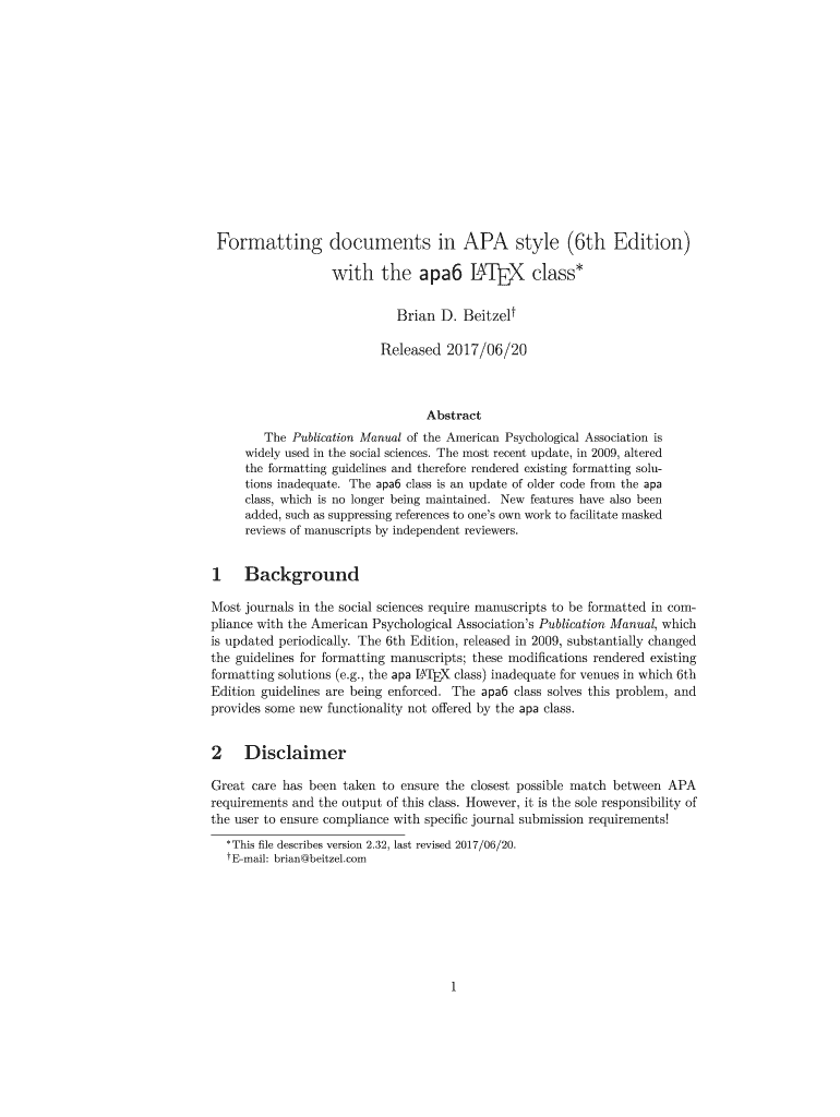 Fillable Online Formatting documents in APA style (6th Edition) Fax Email Print - pdfFiller
