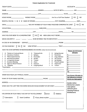 Fillable Online Patient Intake Form 1 Fax Email Print - pdfFiller