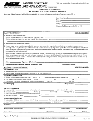 Fillable Online NATIONAL BENEFIT LIFE INSURANCE COMPANY Fax Email Print ...