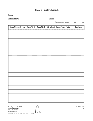 Fillable Online stlgs Record of Cemetery Research - St Louis ...