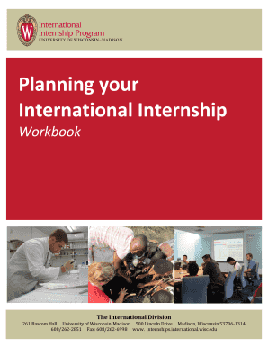 Fillable Online internships international wisc Planning your ...
