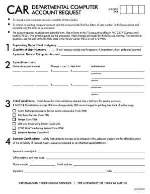 Fillable Online uts cc utexas CAR-formpdf Fax Email Print - pdfFiller