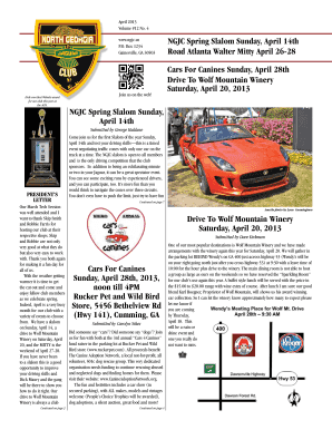 Fillable Online ngjc Road Atlanta Walter Mitty April 26-28 Cars For ...