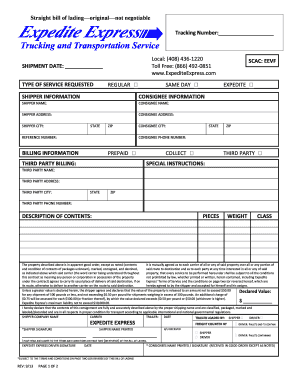 Fillable Online Expedite-Express-Bill-of-Lading-PDFpdf Fax Email Print ...