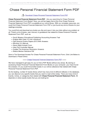 Fillable Online fenetresetportes Chase Personal Financial Statement ...