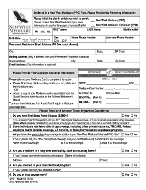 Fillable Online 2010 INDIVIDUAL ENROLLMENT REQUEST FORM FINALdoc Fax ...