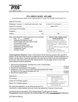 Fillable Online California State PTA Toolkit - Torrance Council of PTAs ...