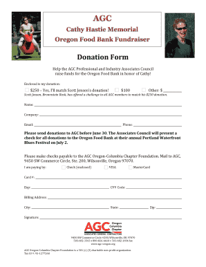 Fillable Online agc-oregon Donation Form - agc-oregonorg Fax Email ...
