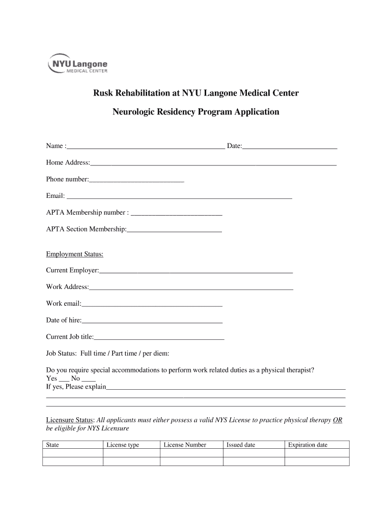 Fillable Online med nyu Rusk Rehabilitation at NYU Langone bMedicalb ...
