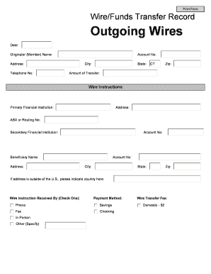 Fillable Online Wire Instructions - westernctfcucom Fax Email Print ...