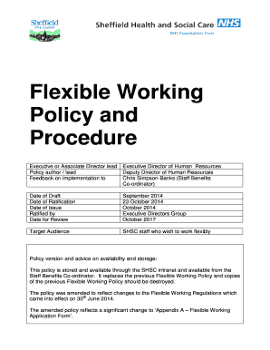 Fillable Online shsc nhs Flexible Working Policydoc - shsc nhs Fax ...