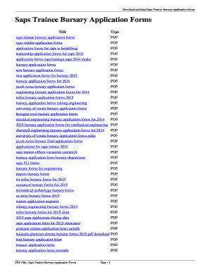 Fillable Online Saps Trainee Bursary Application Forms - atefoot4com ...