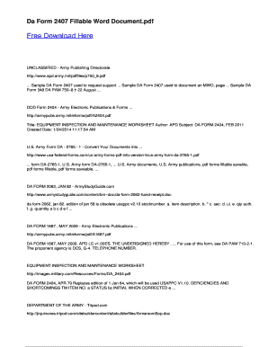Fillable Online Da Form 2407 Fillable Word Document Fax Email Print ...