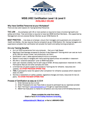 Fillable Online safety24-7 JHSC Certification and Order Form - safety24 ...