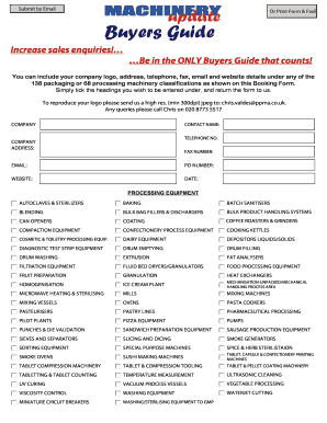 Fillable Online Buyers-Guide-form-Process-Packagingpdf Fax Email Print ...