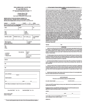 Fillable Online OFFICIAL AMERICAN KENNEL CLUB ENTRY FORM St Louis ...