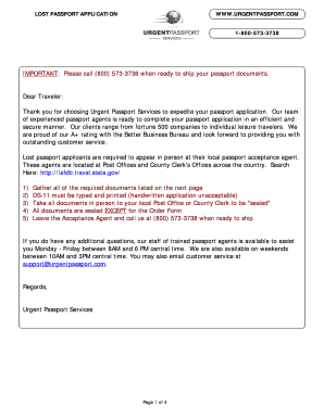Fillable Online Lost passport applicants are required to appear in ...