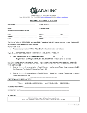 Fillable Online 2011Course Registration Form .doc Fax Email Print - pdfFiller