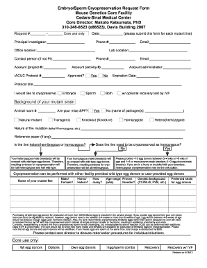 Fillable Online cedars-sinai EmbryoSperm-Cryopreservation-Request-Formpdf Fax Email Print ...