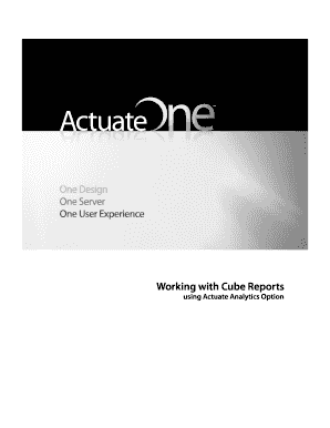 Fillable Online Working with Cube Reports Fax Email Print - pdfFiller