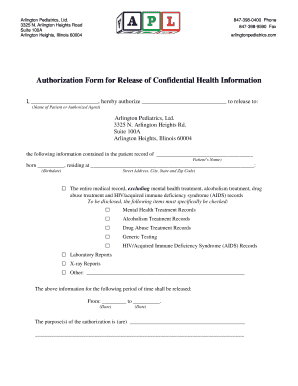 Fillable Online Authorization-Form-for-Release-of-Confidential-Health ...