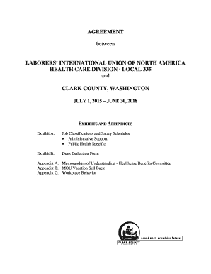 Fillable Online clark wa LABORERS INTERNATIONAL UNION OF NORTH AMERICA ...